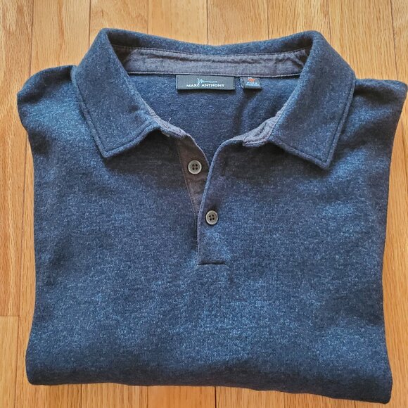 Marc Anthony | Shirts | Marc Anthony Long Sleeve Polo Shirtsweater Size ...